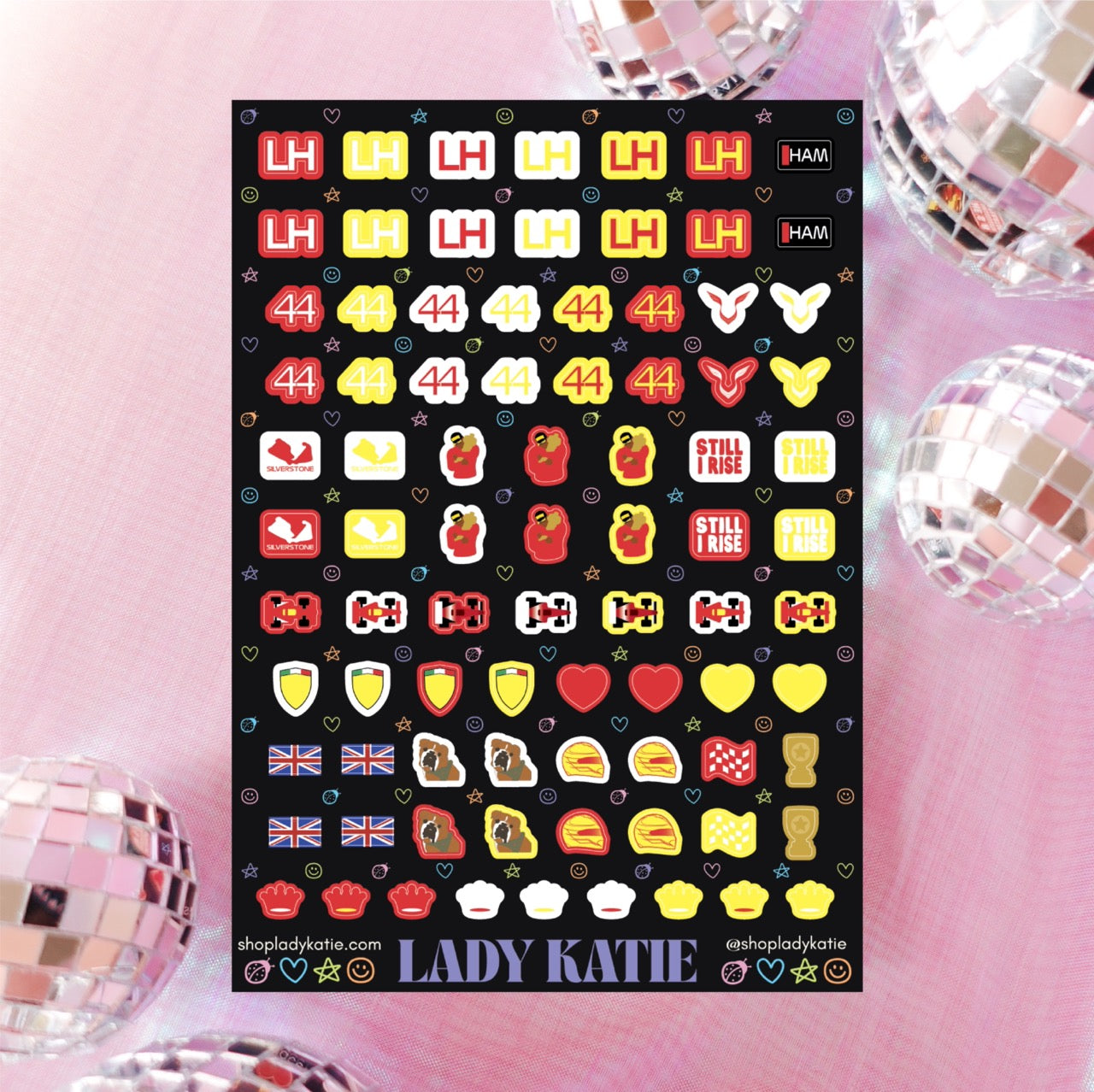 greatest of all time - lewis hamilton nail stickers – Lady Katie